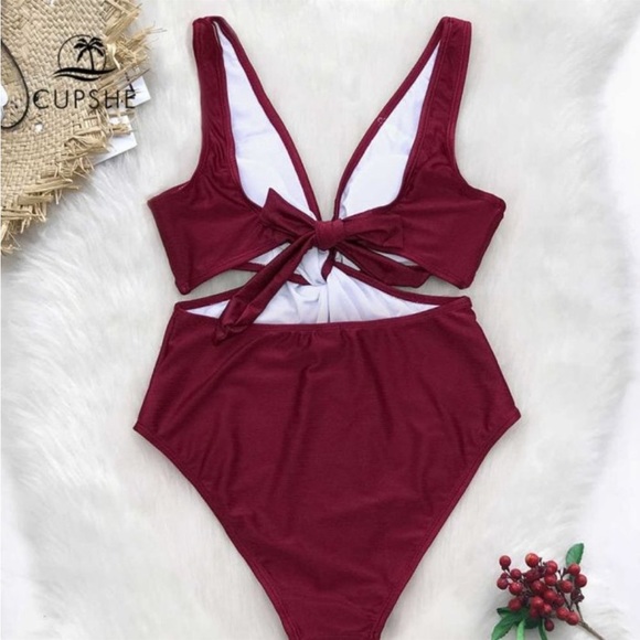 Cupshe | Swim | Cupshe Cutout Front Twist One Piece Swimwear | Poshmark